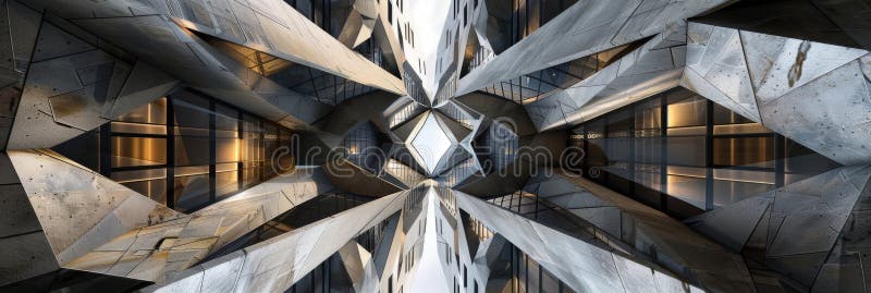 A Symmetrical Collage of Geometric Shapes Each with Its Own Unique ...