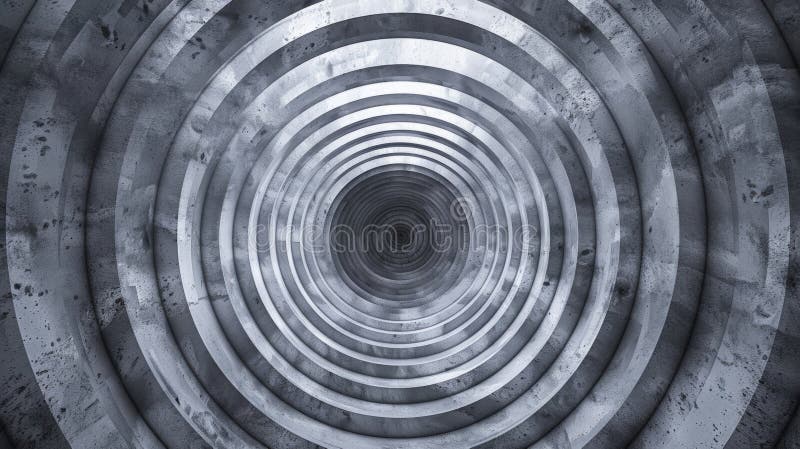 A Symmetrical Composition of Concentric Circles in Shades of Gray ...