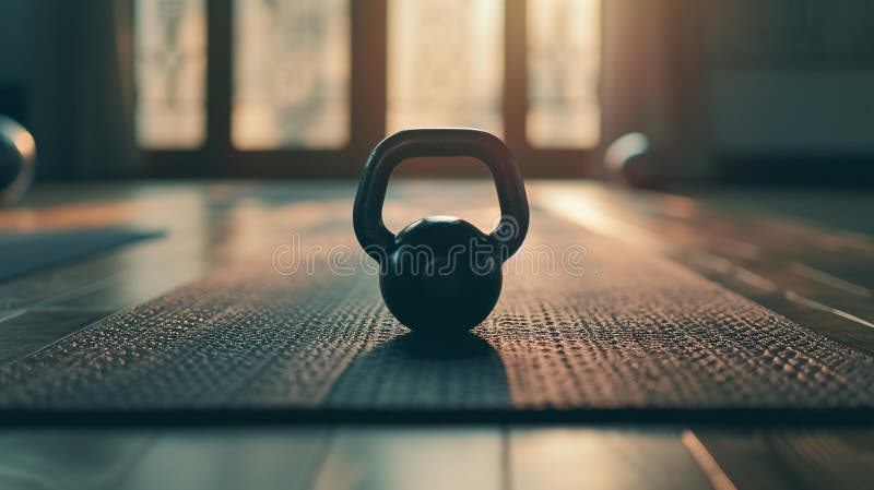 A Symmetrical Composition of Fitness Items, Creates a Dynamic Visual ...