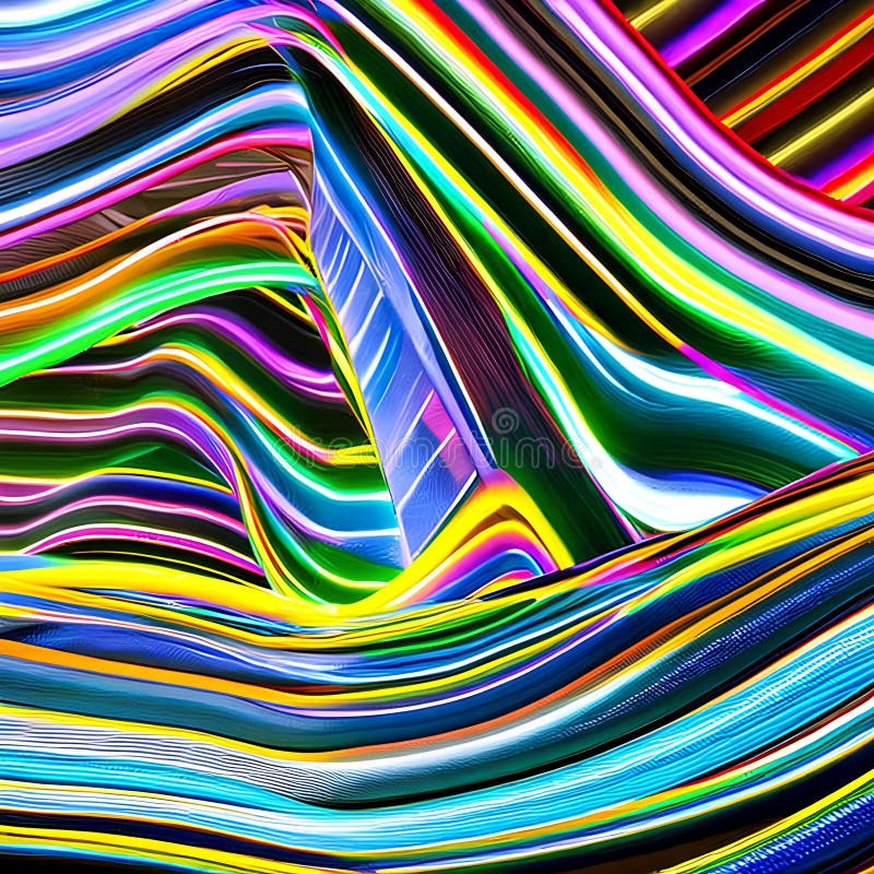 A Symmetrical Composition of Intersecting Curves and Waves in Bold ...