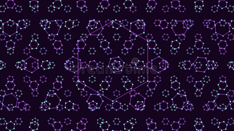 Symmetrical Composition of Purple and Green Geometric Shapes on Black ... Symmetrical Composition of Purple and Green Geometric Shapes on Black ...