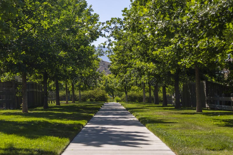 Symmetrical Concrete Path in Utah Stock Photo - Image of city ...