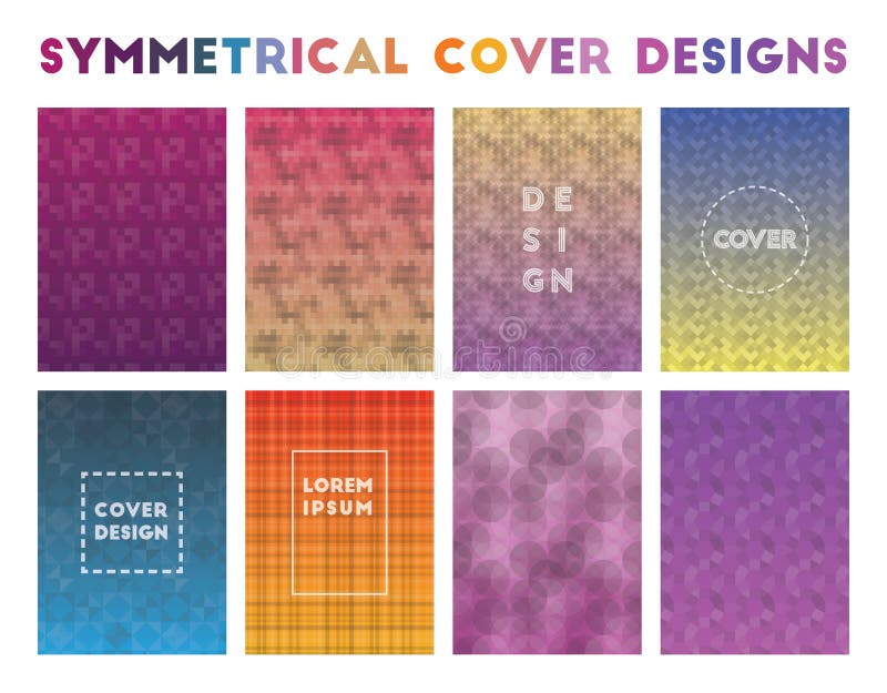 Symmetrical Poster Backgrounds. Stock Vector - Illustration of ...