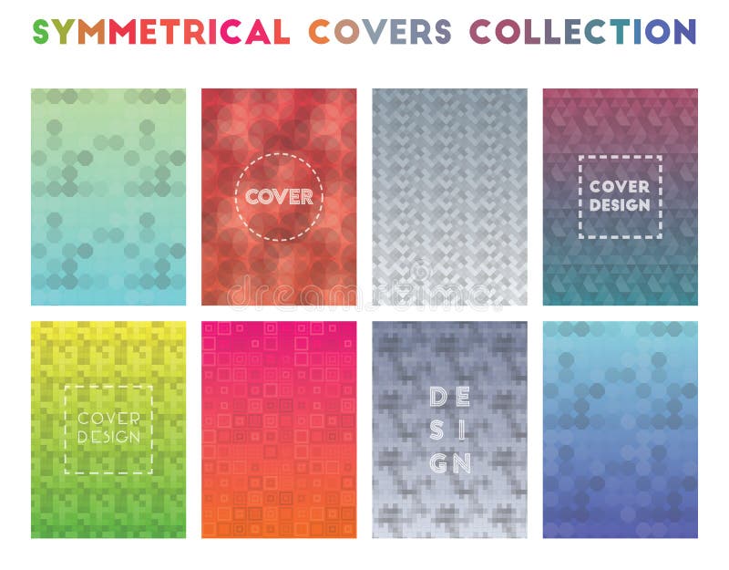 Symmetrical Covers Collection. Stock Vector - Illustration of abstract ...