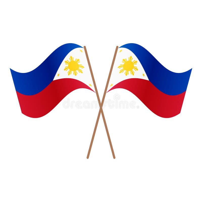 Symmetrical Crossed Philippines Flags Stock Illustration - Illustration ... Symmetrical Crossed Philippines Flags Stock Illustration - Illustration ...