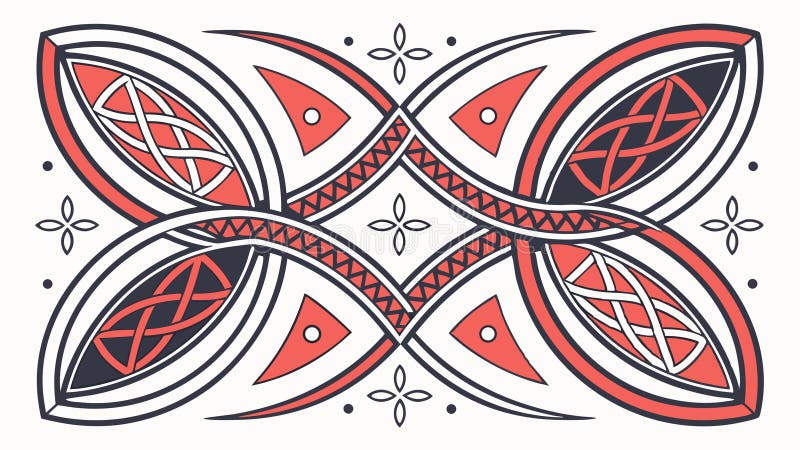 Symmetrical Emblem with Woven Celtic Knot Patterns, Vector Design ...