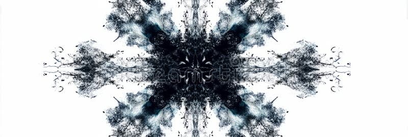 Symmetrical Explosion Forming Mandala Minimal on White Stock Image ...