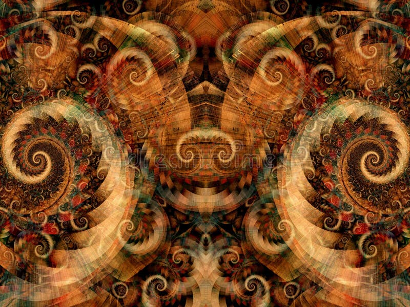 Symmetrical Fantasy Texture Stock Illustration - Illustration of effect ...