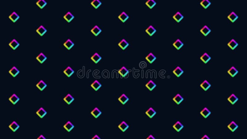 Symmetrical Floating Diamonds Colorful Pattern on Black Background ...