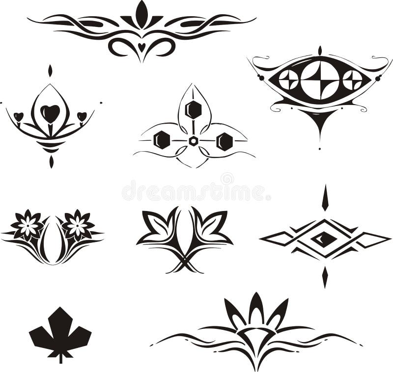 Symmetrical Floral Decorative Dingbats Stock Vector - Illustration of stylish, symmetric: 70709641
