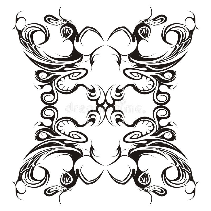 Symmetrical Floral Design stock vector. Illustration of symmetry - 6735785