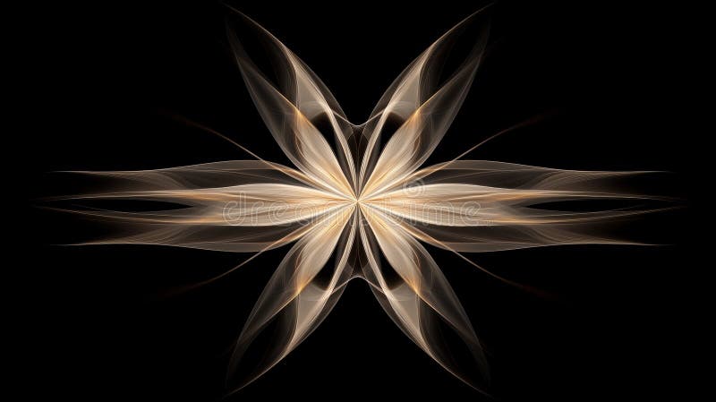 Symmetrical Flower Like Design Central Point Petals Radiating Outwards ...