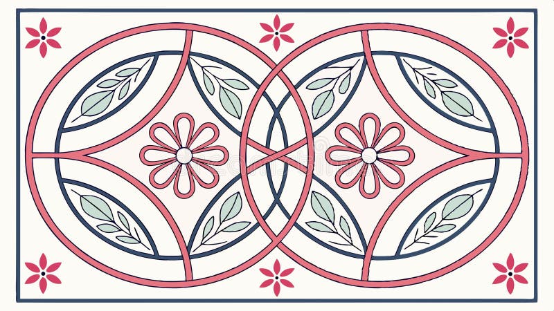 Symmetrical Geometric Circular Pattern with Star Elements Vector Design ...