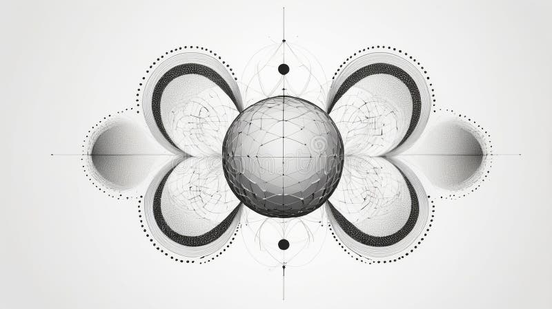 Symmetrical Geometric Design with Balance and Focus Stock Illustration ...