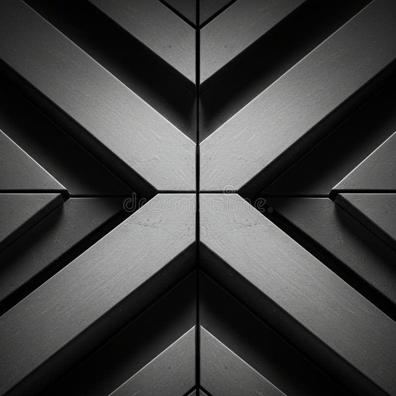 Symmetrical Geometric Design Featuring Dark, Interlocking V-shaped ...