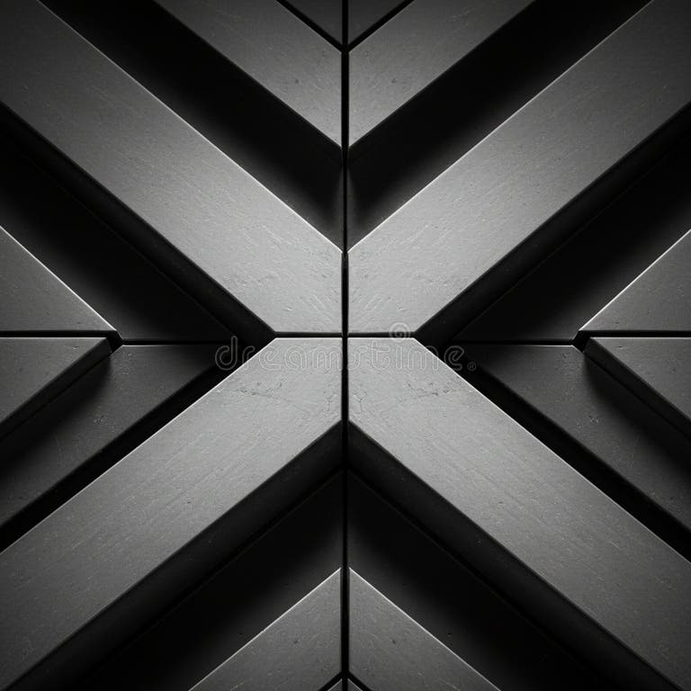 Symmetrical Geometric Design Featuring Dark, Interlocking V-shaped ...