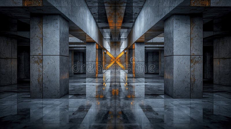 Symmetrical Geometric Design in Modern Architecture Urban Environment ...