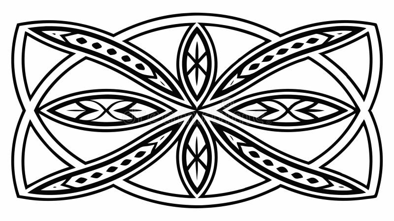 Striking Symmetrical Geometric Pattern Stock Illustrations – 13,773 ...