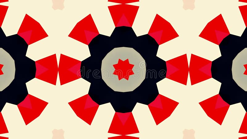 A Symmetrical Geometric Pattern Featuring Bold Colors and Shapes ...