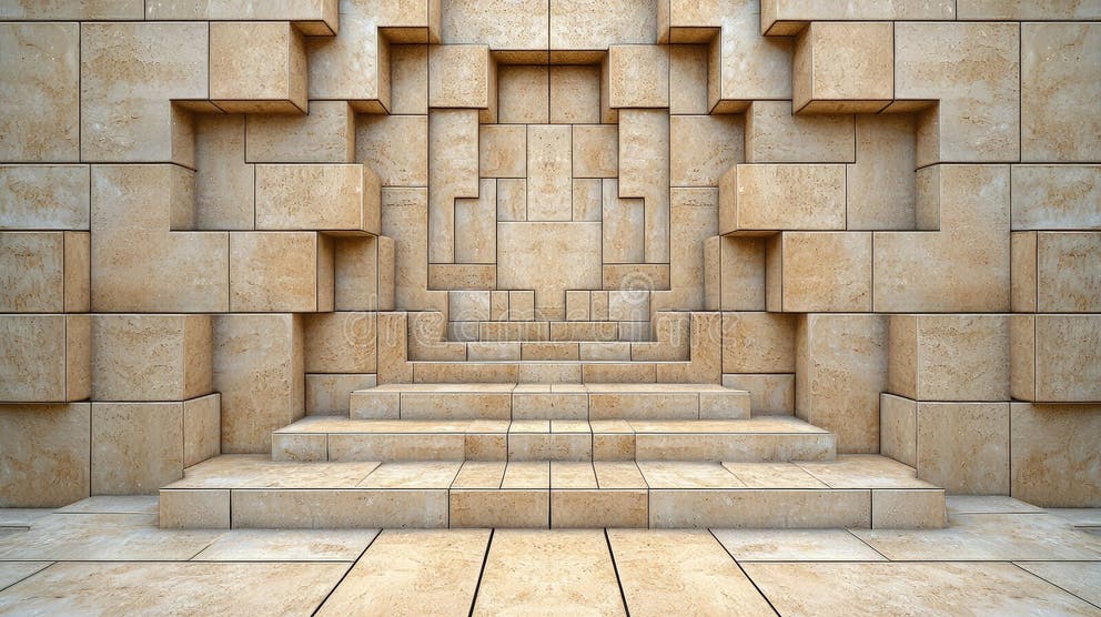 Symmetrical Geometric Patterns in Abstract Design Stock Illustration ...