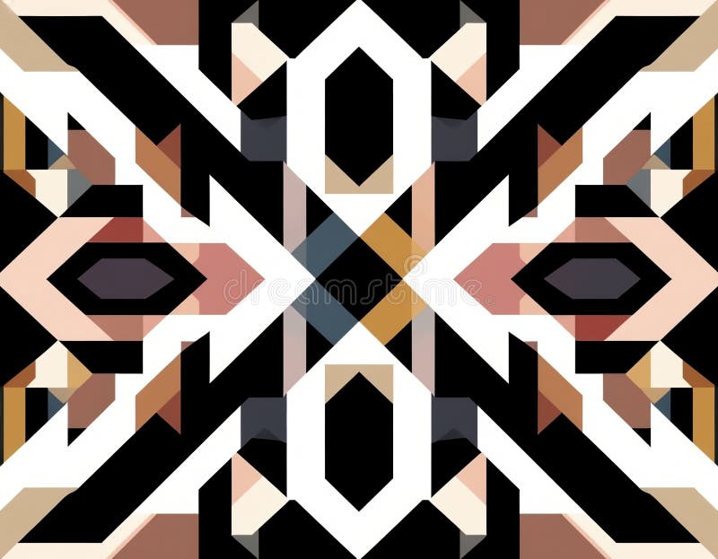 Symmetrical Geometric Patterns Creating a Harmonious Abstract Design ...