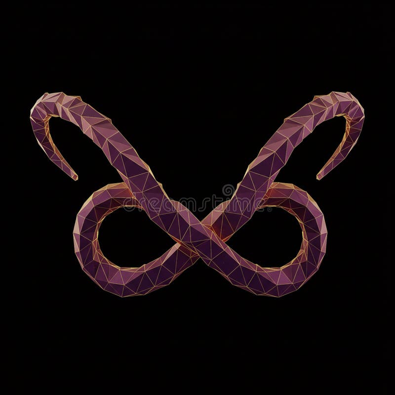 Symmetrical Geometric Structure Featuring Two Intertwined, Angular ...