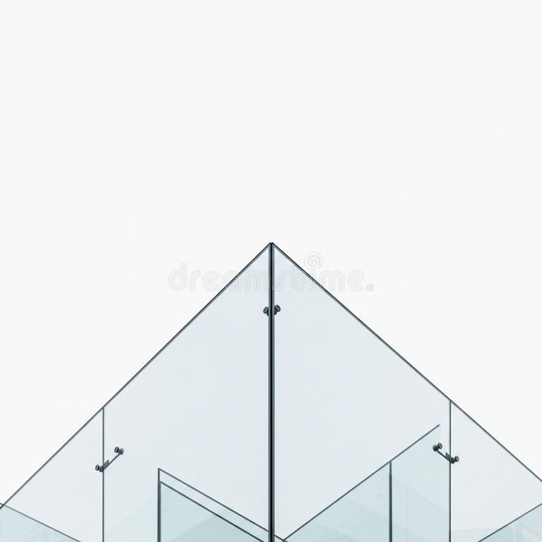 Symmetrical Glass Architecture Featuring Triangular Panes Forming a ...