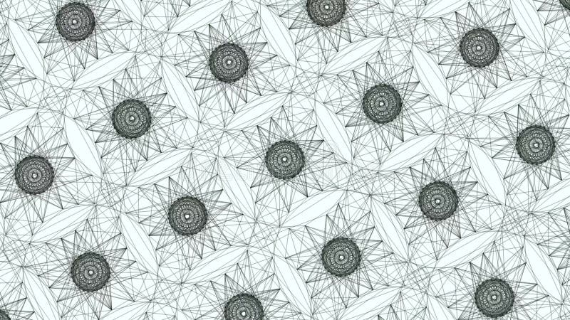 Symmetrical Grid of Overlapping Black and White Circles Stock Video ...