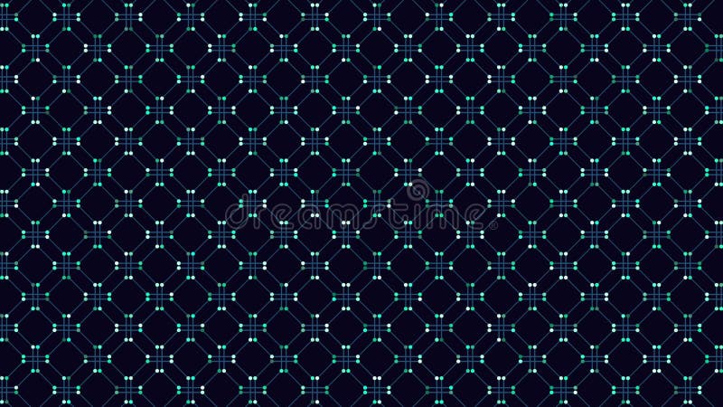 Symmetrical Grid Pattern Repeating Dots Form Intricate Design Stock Footage Video Of Blue