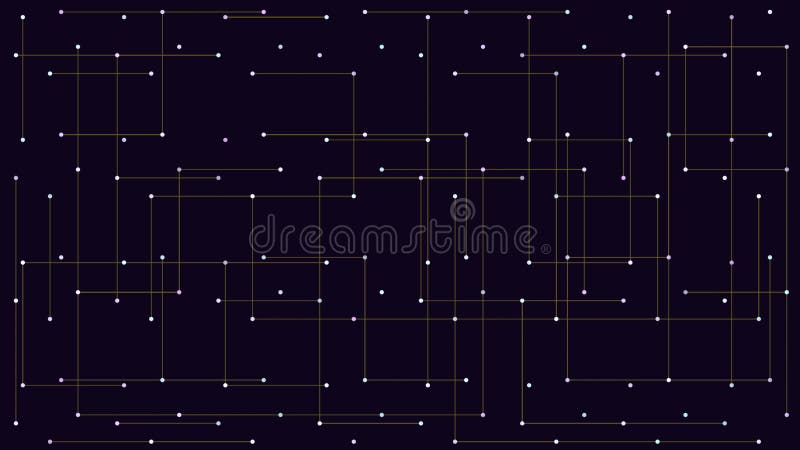 Symmetrical Grid Pattern Purple Dots on Black Background Stock Video ...
