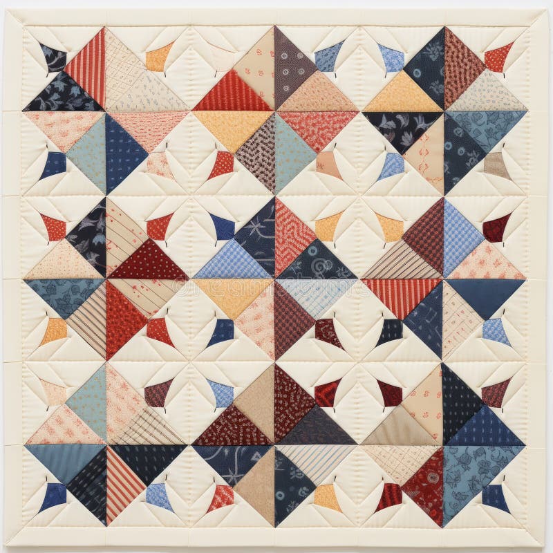Symmetrical Harmony a Red, White, and Blue Quilt with Sculptural Paper ...