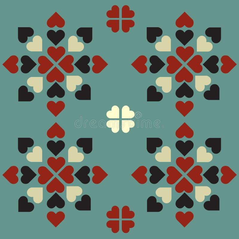 Symmetrical Heart Pattern Graphic Stock Illustrations – 1,392 ...