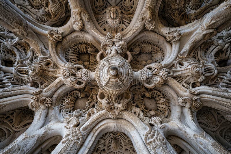 Symmetrical Intricate Shapes Stock Illustration - Illustration of ...