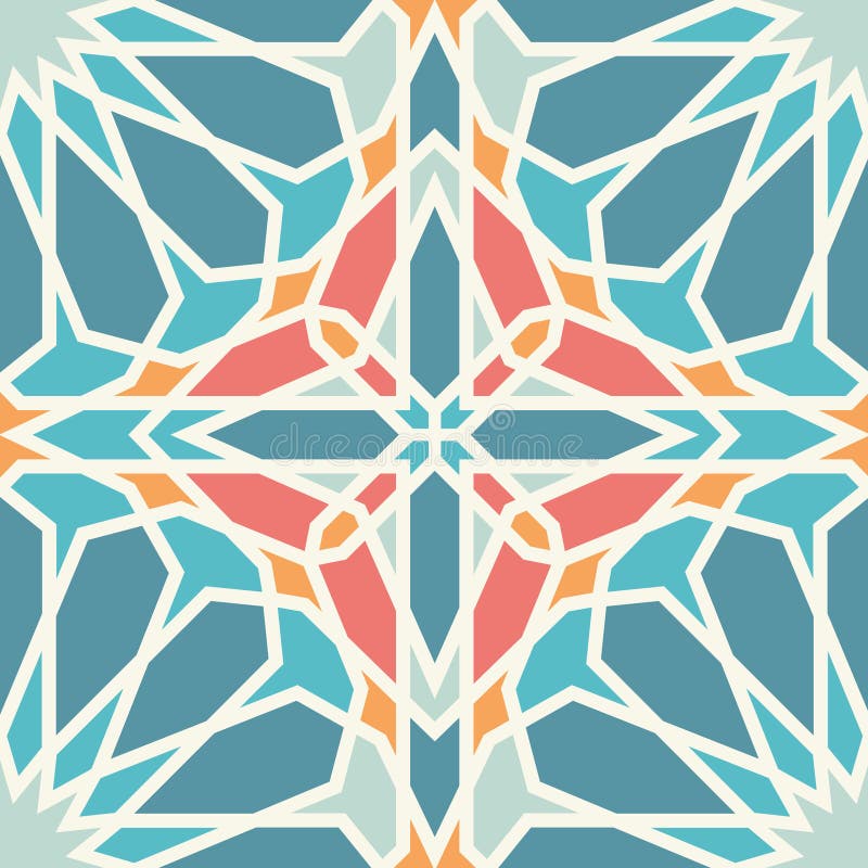 An Islamic Geometric Pattern with Symmetrical Intersecting Shapes in ...