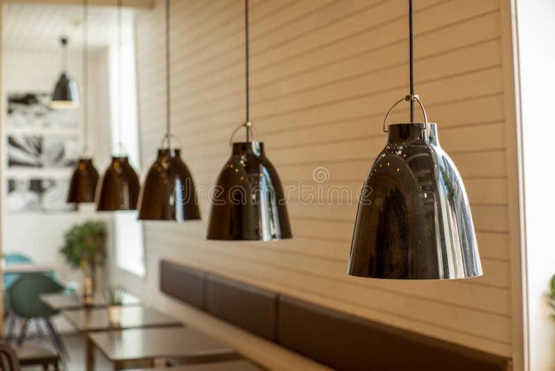 Symmetrical Lamps in a Room in Norway Stock Image - Image of europe ...