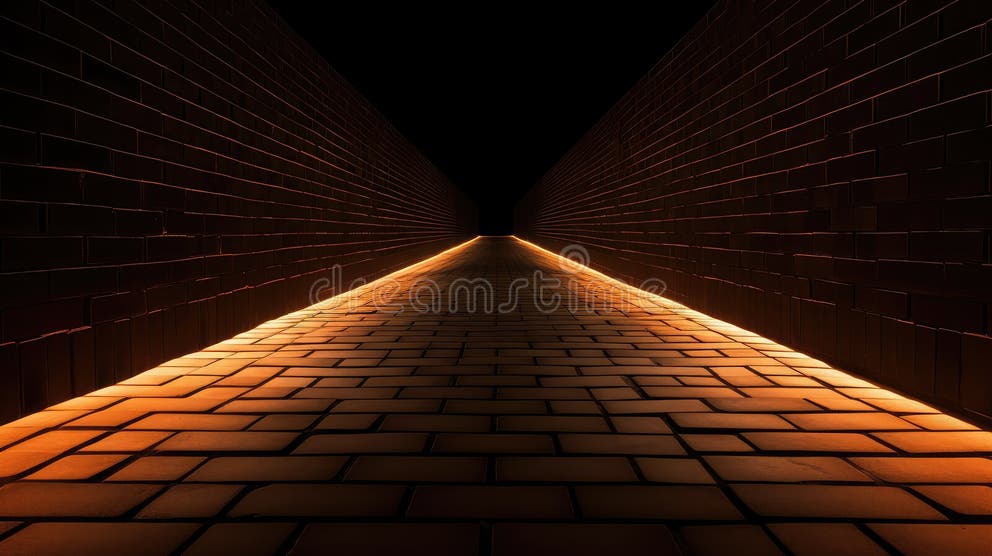 Symmetrical light brick stock illustration. Illustration of distant ...
