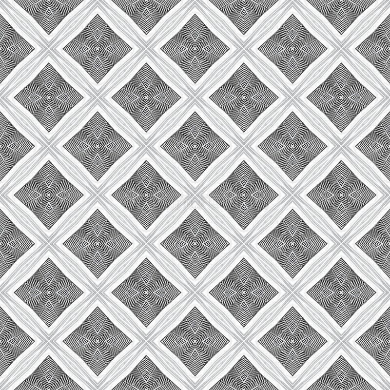Symmetrical Lined Squares Abstract Seamless Pattern Illustration Stock ...