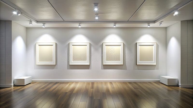 Symmetrical Minimalist Gallery Wall Design Modern Art Display on a ...