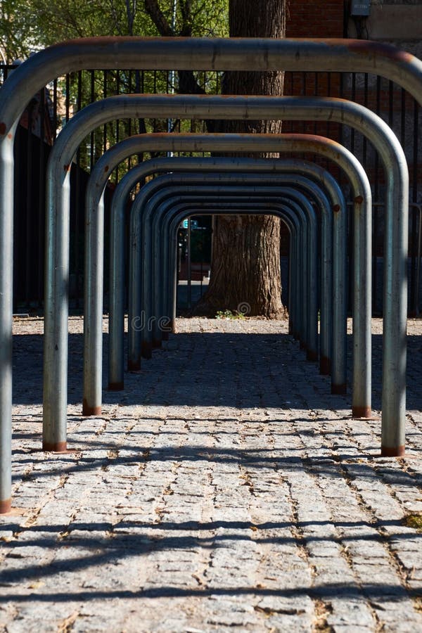 Symmetrical Old Buildings in Spain Stock Image - Image of residential ...