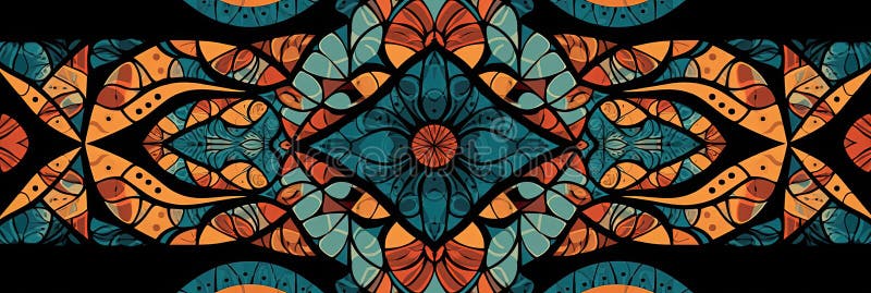 A Symmetrical Pattern of Abstract Shapes in Complementary Colors ...