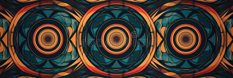 A Symmetrical Pattern of Abstract Shapes in Complementary Colors ...