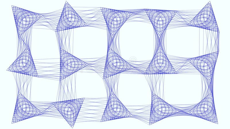 Symmetrical Pattern of Blue-lined Triangles Radiating from a Larger ...