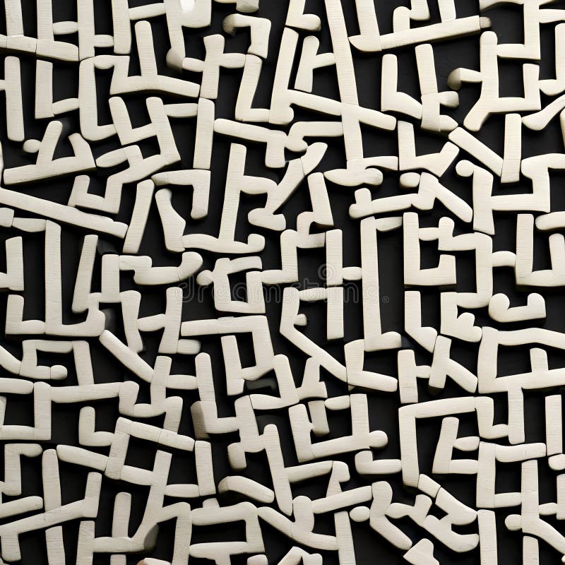 A Symmetrical Pattern of Interlocking Puzzle Pieces, Symbolizing the ...