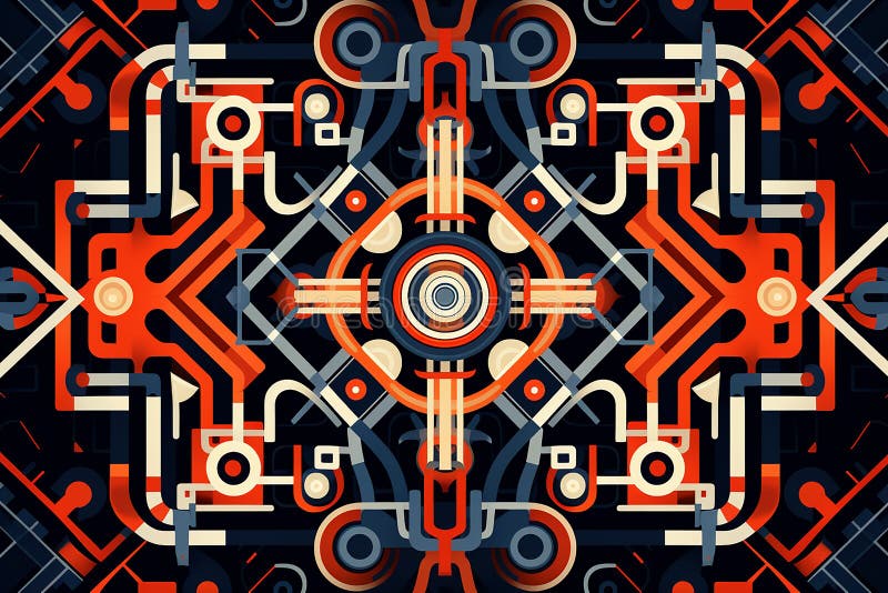 Symmetrical Patterns with Bold Geometric Shapes and Repeating Elements ...