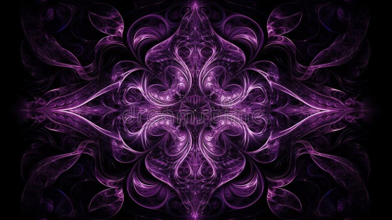 Symmetrical Patterns in Purple Lighting. AI Generated Stock Photo ...