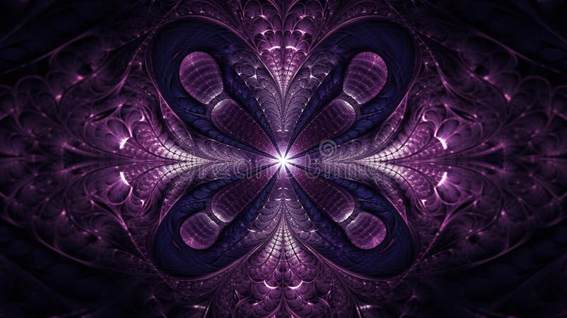 Symmetrical Patterns in Purple Lighting. AI Generated Stock Photo ...