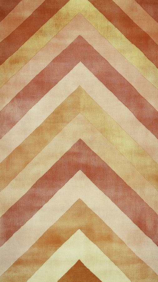 Symmetrical Peach and Peach-Striped Geometric Carpet Pattern with Lines ...