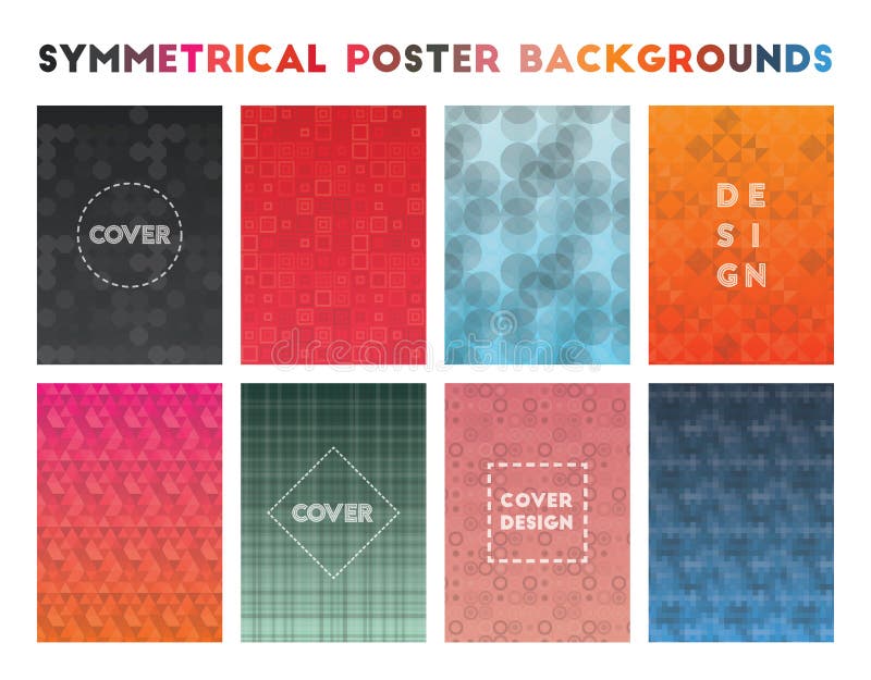 Symmetrical Poster Backgrounds. Stock Vector - Illustration of layout ...
