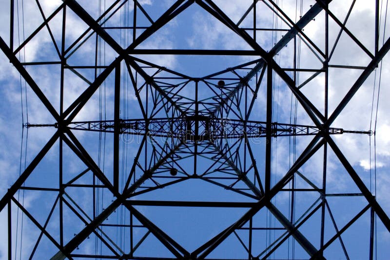 Geometric Pattern in an Electricity Pylon Stock Image - Image of shape ...