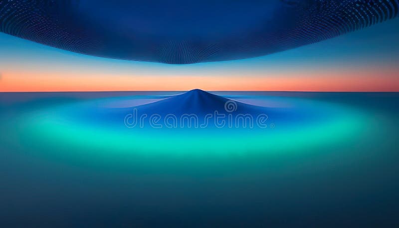 Symmetrical Pyramid Structure with Vibrant Gradient Colors .Generative ...